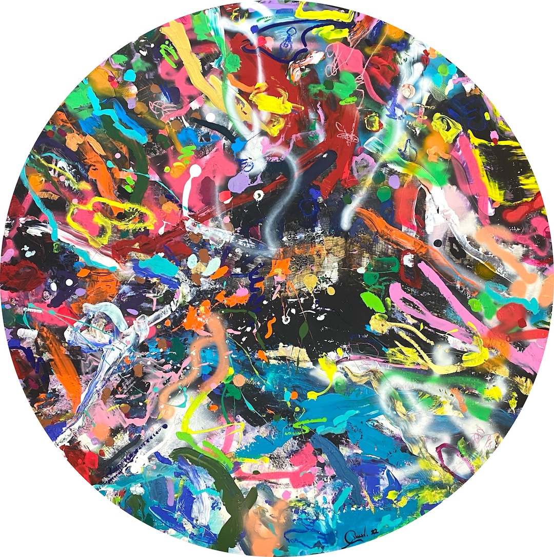 In Shape - Round Circle Abstract Painting, Extra Large Modern Art, XXL ...