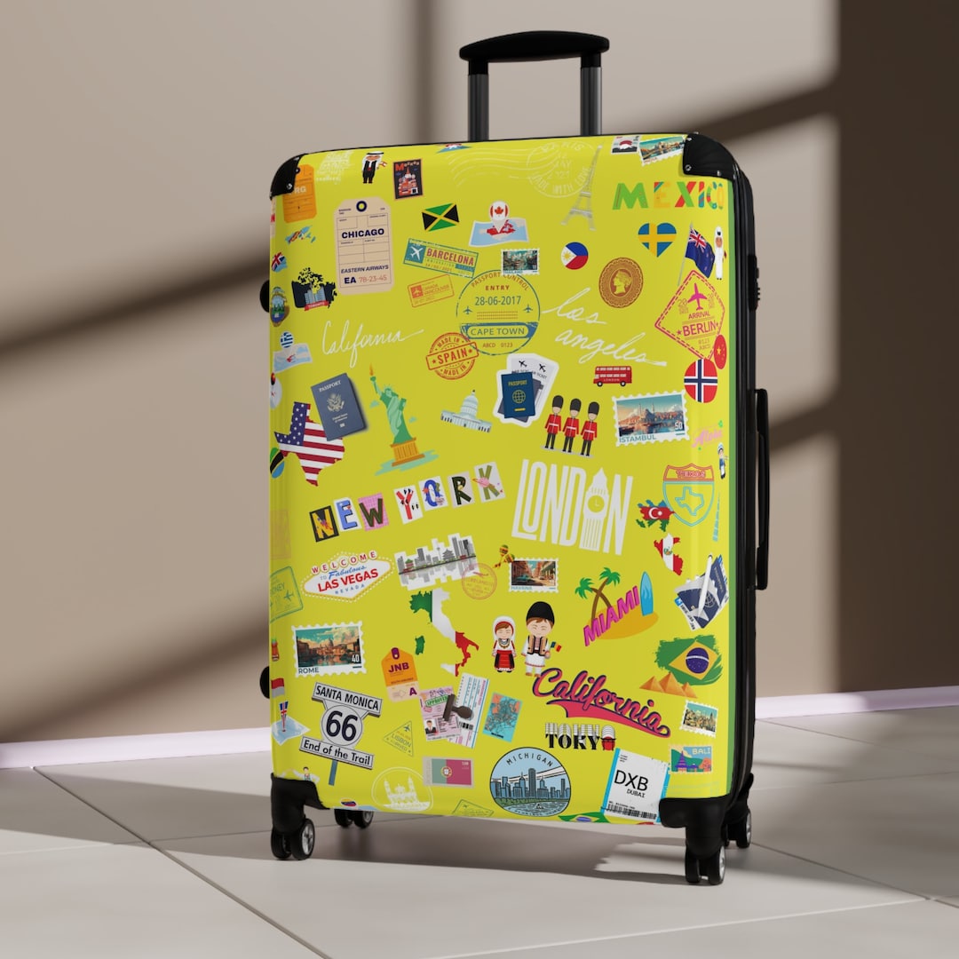 Travel Suitcase Fun Original Personalised Cabin Luggage - Etsy