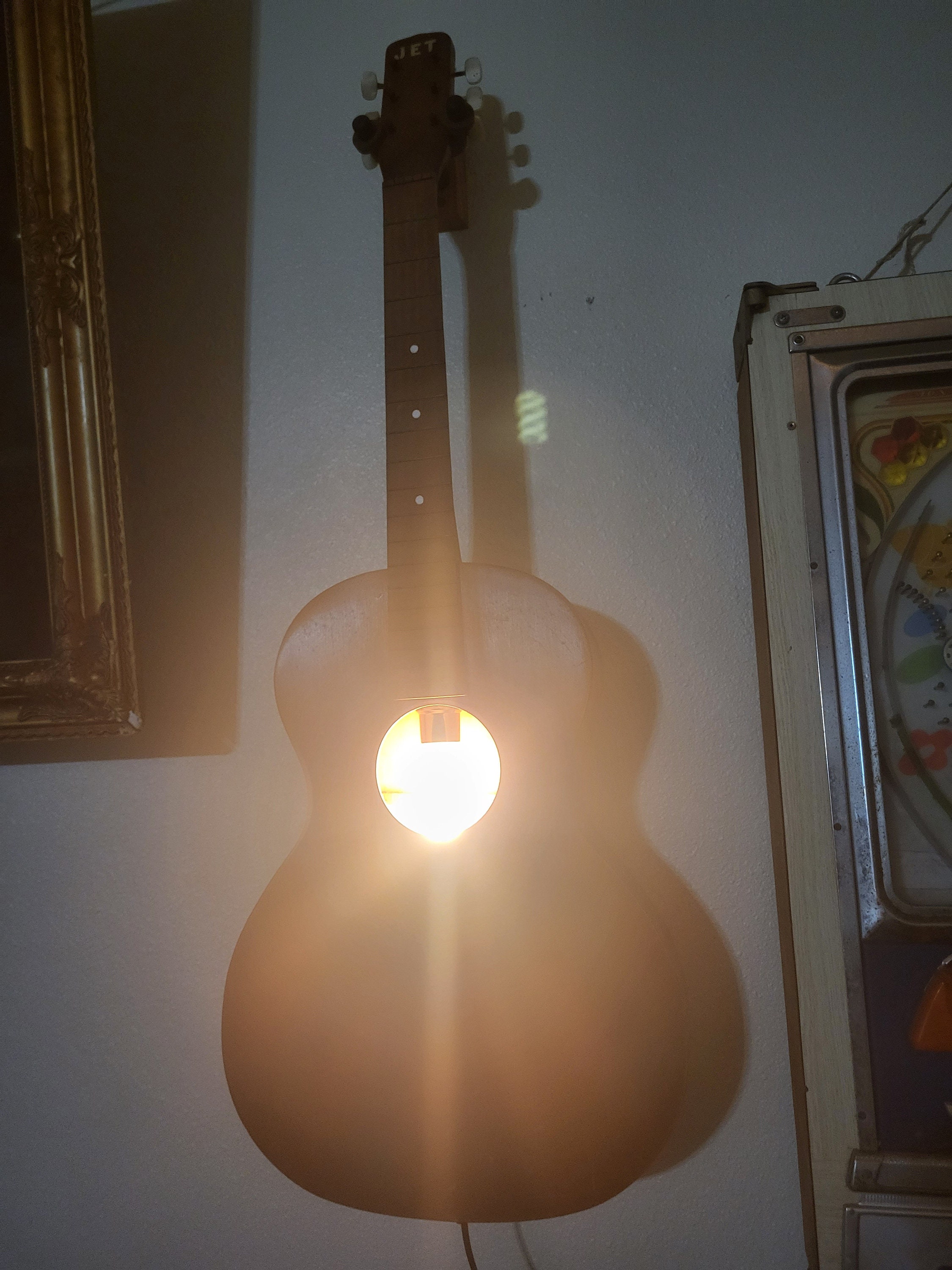 Handmade Vintage Guitar Wall Lamp Edison Light - One of a Kind - Etsy