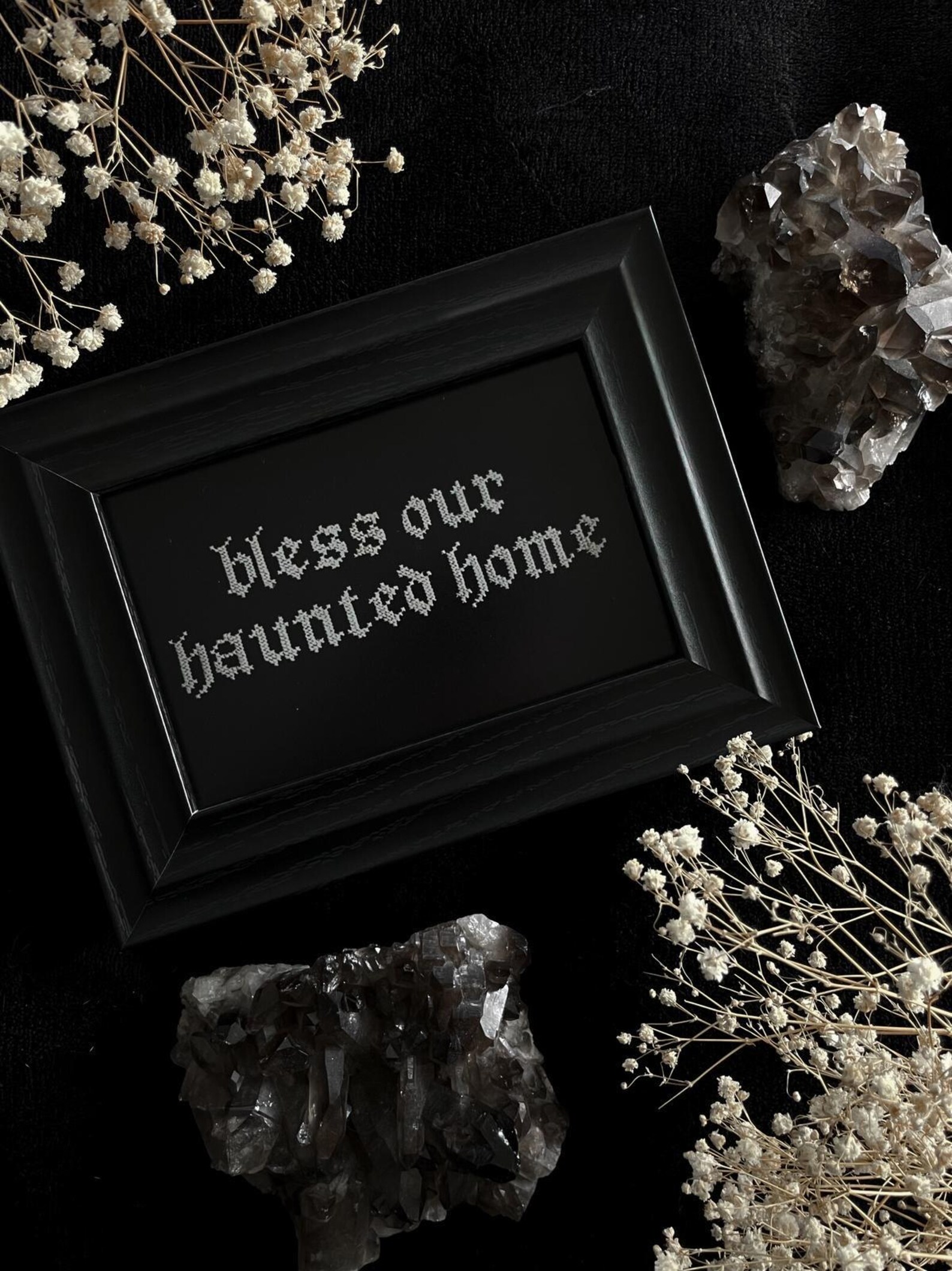 Bless Our Haunted Home Cross Stitch, Gifts for Them, New Home ...