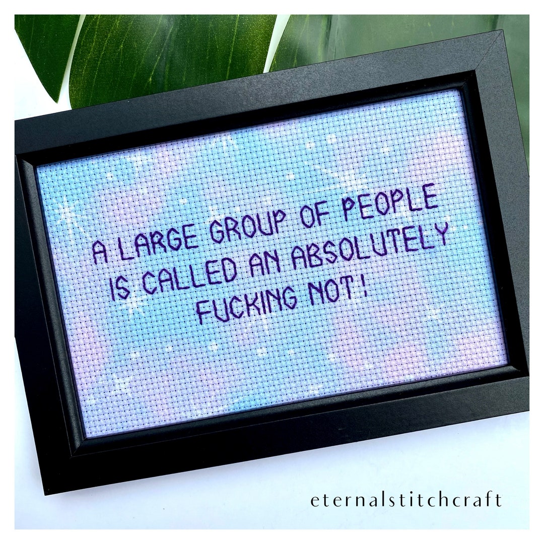 STITCH Large Group of People Cross Stitch Goth Gothic Gothic Decor ...