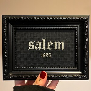 Salem 1692 Cross Stitch, Witch Trials, Witch, Goth, Wiccan, Gothic ...