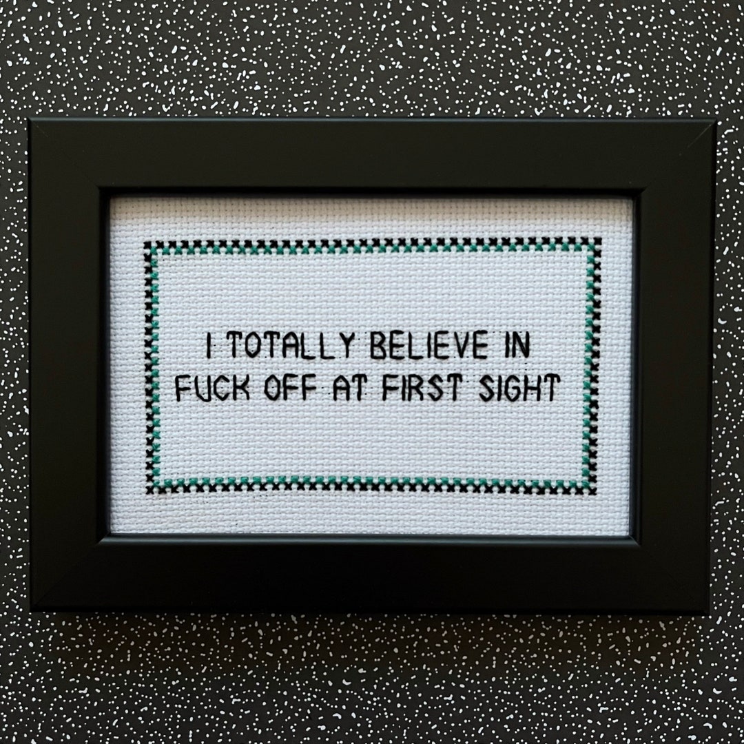 At First Sight Cross Stitch, Goth, Gothic, Gothic Decor, Witch, Home ...