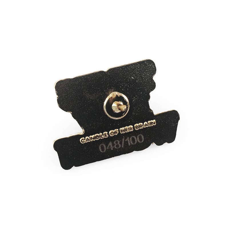 Times New Woman Gold Enamel Pin Etsy