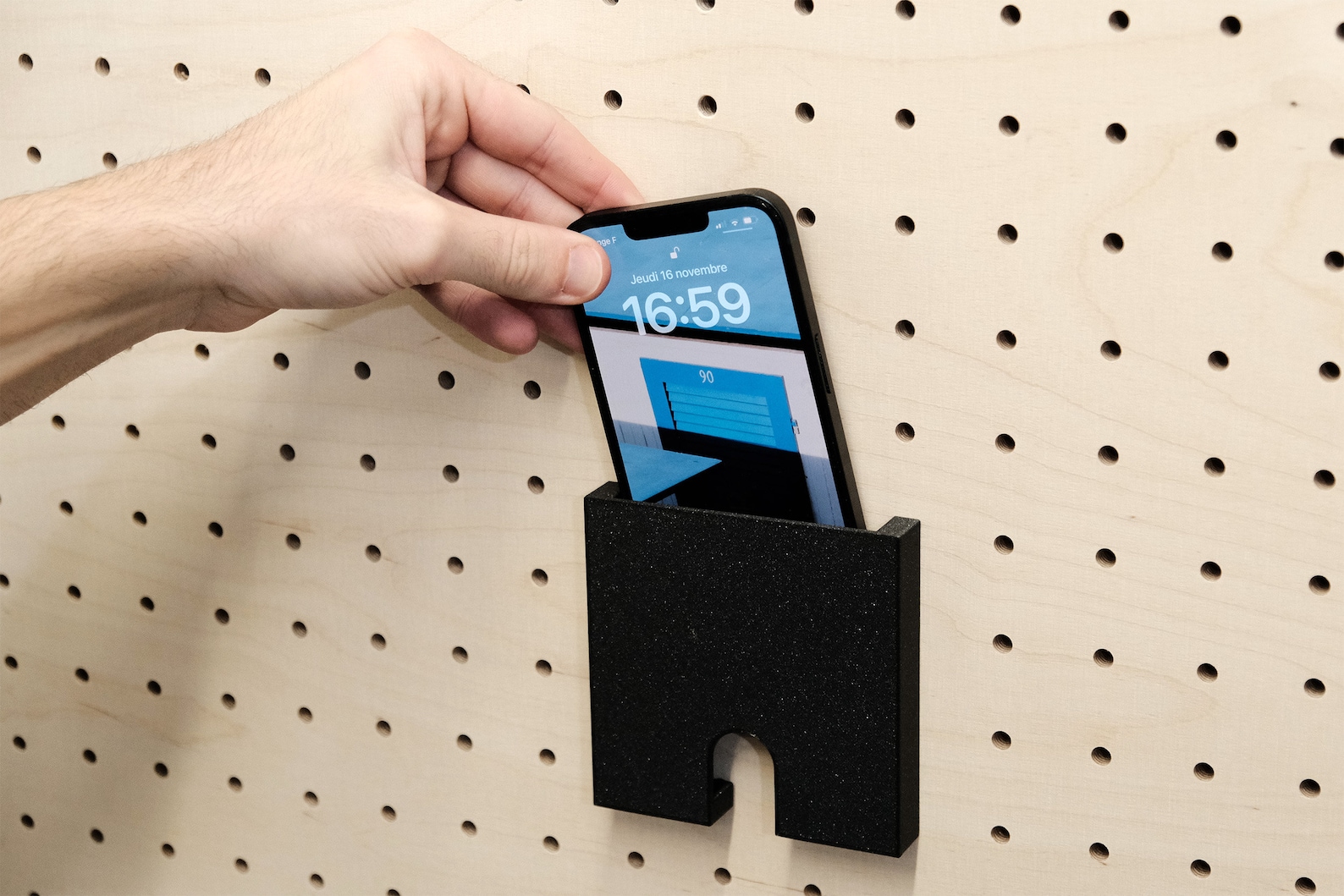 Phone Holder for Pegboard Wall Storage for All Types of Smartphones - Etsy