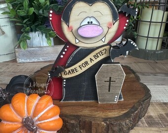 Farmhouse Vampire Decor - Spooky Rustic Wood Halloween, Primitive ...