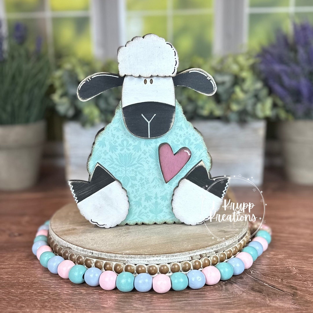 Adorable Farmhouse Wood Lamb Perfect for Farm Baby Shower and Farm ...