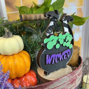 Spooky Wood Cauldron Farmhouse Halloween Décor, Rustic Charm - Etsy
