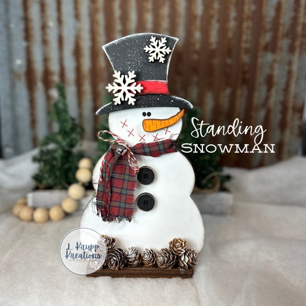 Wooden Snowman - Etsy