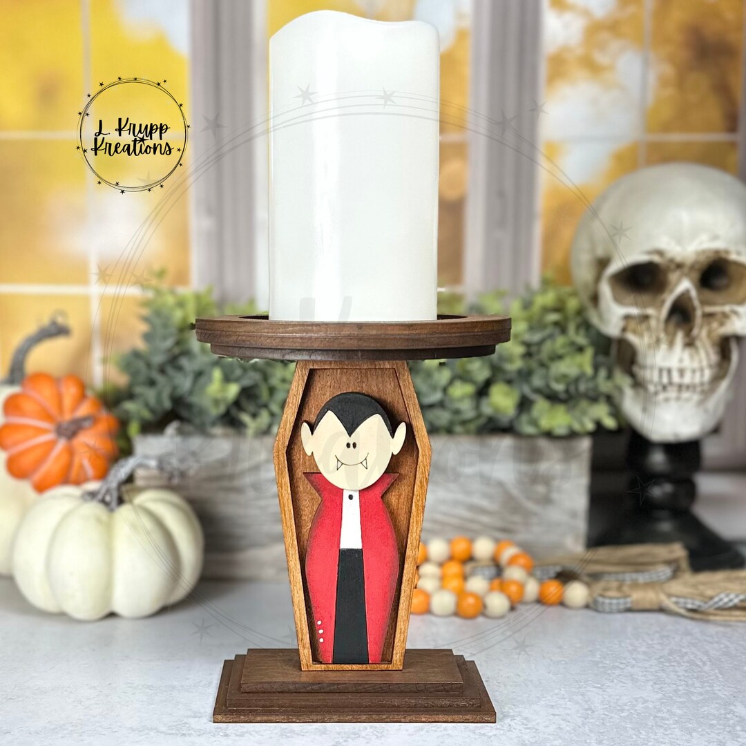Spooky and Charming Vampire Candle Holder - Perfect for Farmhouse ...