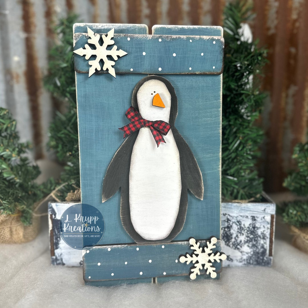 Farmhouse Snowman Shelf Leaner, Wood Snowman, Rustic Snowman, Wooden ...