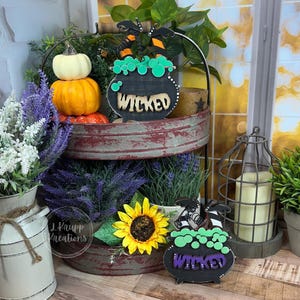 Spooky Wood Cauldron Farmhouse Halloween Décor, Rustic Charm - Etsy