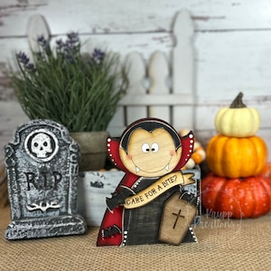 Farmhouse Vampire Decor Spooky Rustic Wood Halloween, Primitive Gothic ...