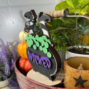 Spooky Wood Cauldron Farmhouse Halloween Décor, Rustic Charm - Etsy