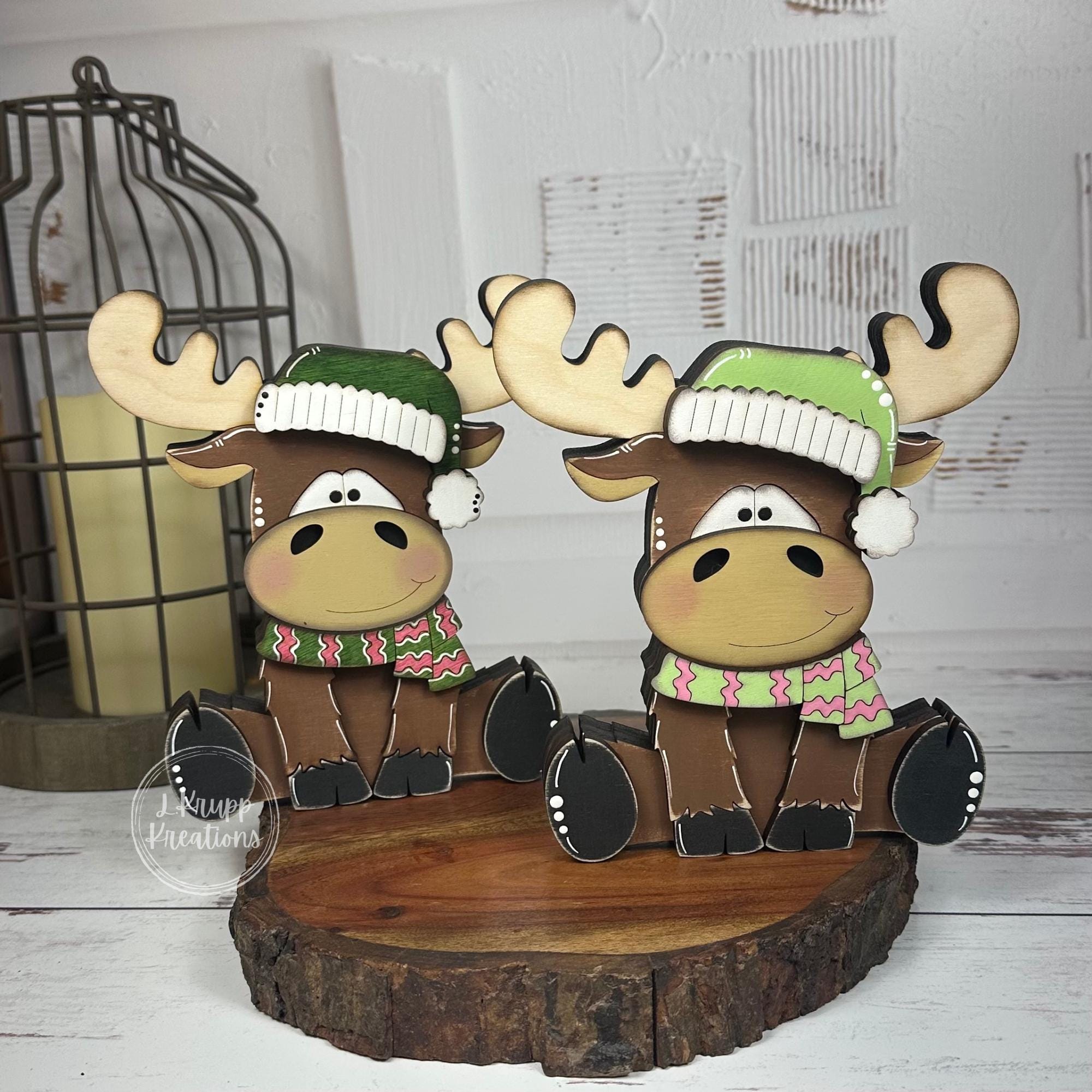 Woodland Moose Shelf Sitter - Unique Rustic Christmas Decor for Your ...