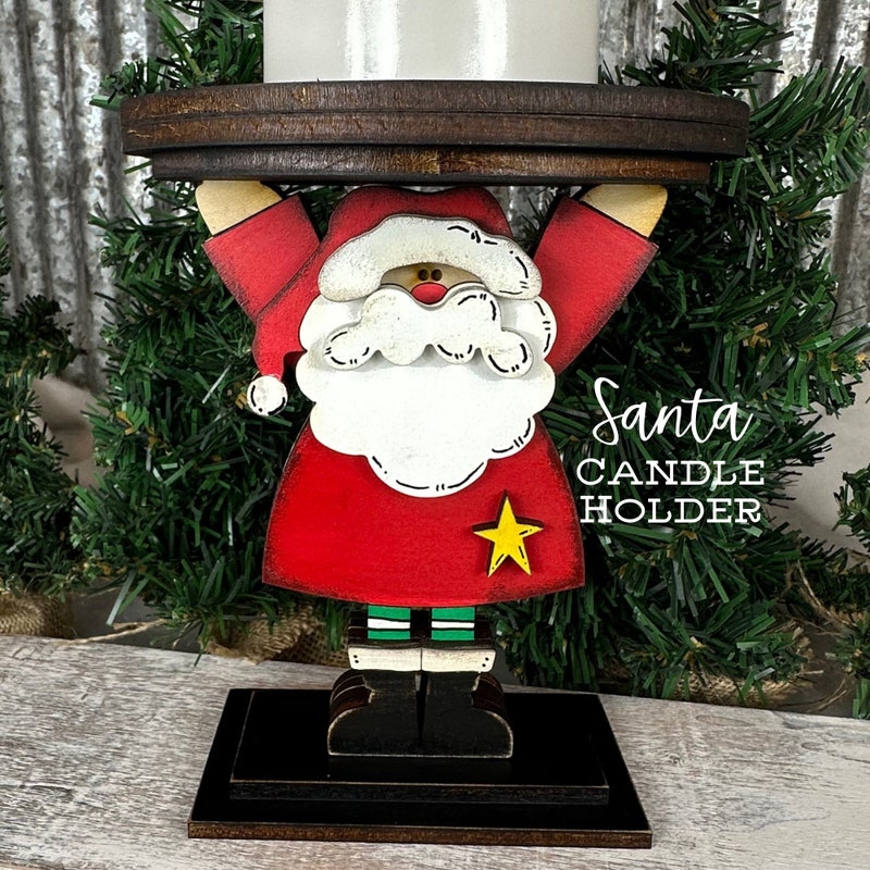 Santa Candles - Etsy