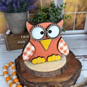 Rustic Wood Owl Decor Charming Farmhouse Accent, Perfect for Woodland ...