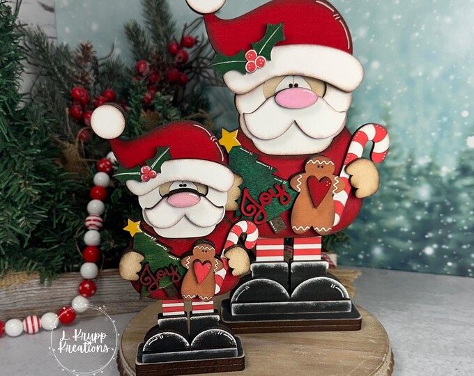 Charming Farmhouse Santa Claus | Whimsical Wood Decor for Christmas - Etsy
