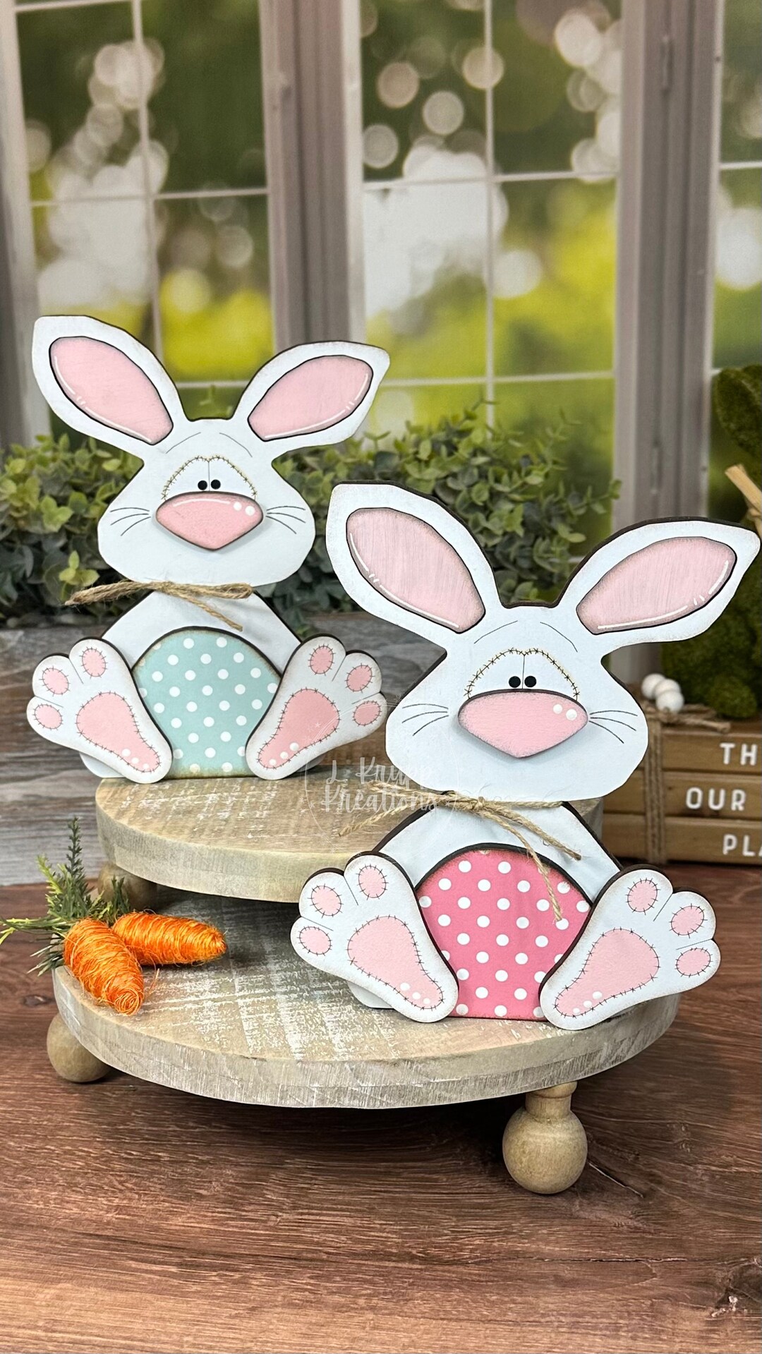 Charming Farmhouse Bunny, White Rabbit Shelf Sitter, Spring Accent ...