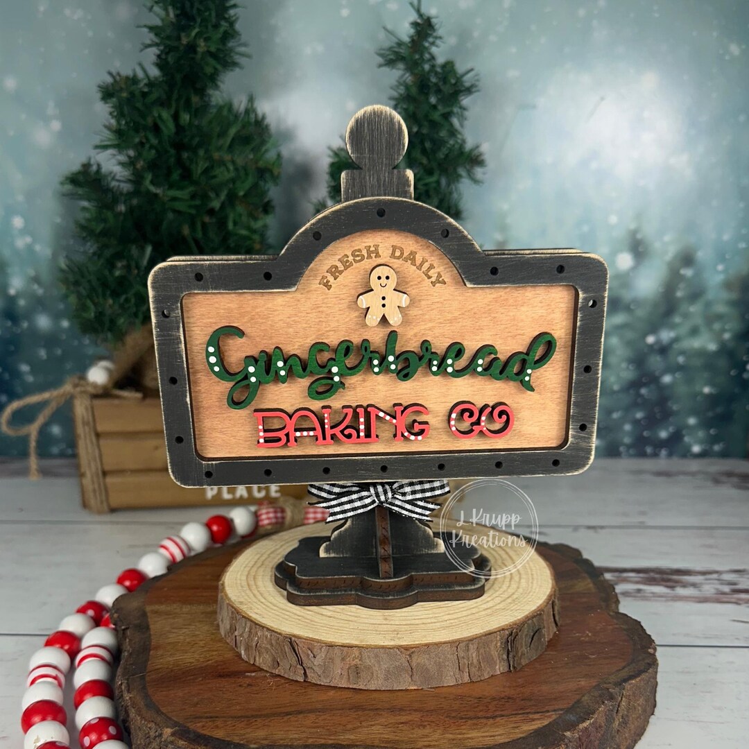 Charming Gingerbread Baking Co Mini Sign for Fall, Farmhouse Style ...