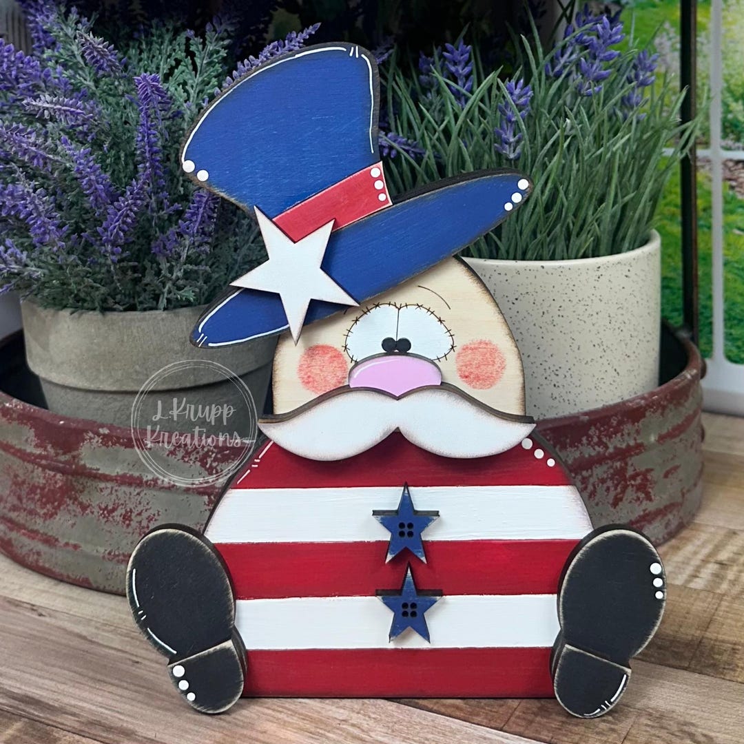 Vintage Rustic Uncle Sam Decor: Perfect for a Charming 4th of July Celebration - Etsy