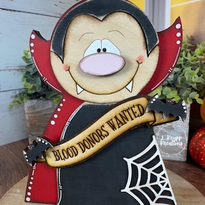 Farmhouse Vampire Decor - Spooky Rustic Wood Halloween, Primitive ...