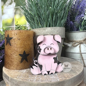 Charming Hand-painted Farmhouse Pig Decor - A Perfect Tiered Tray ...