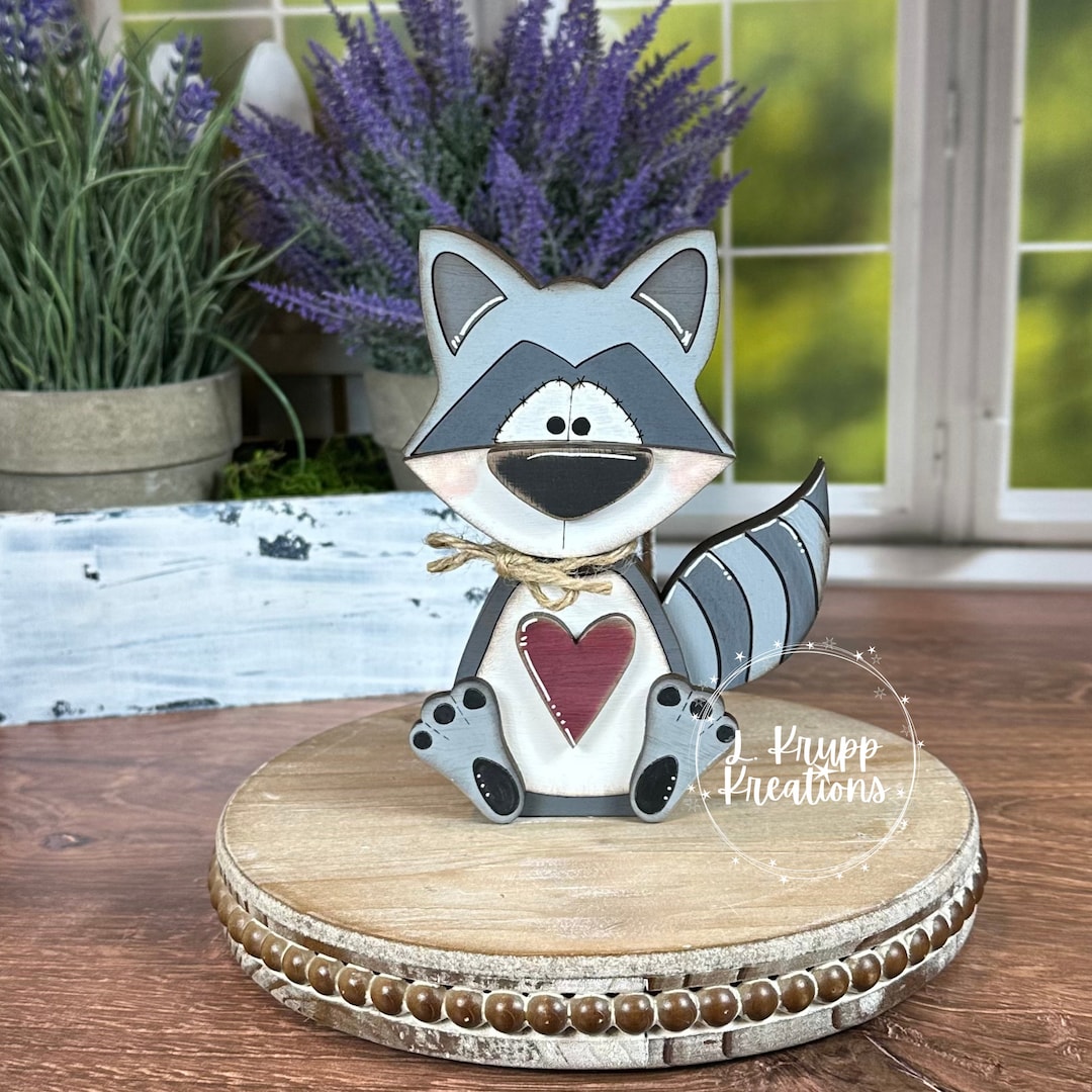 Cabin Raccoon Decor, Wood Raccoon, Rustic Woodland Animals, Cabin Decor ...