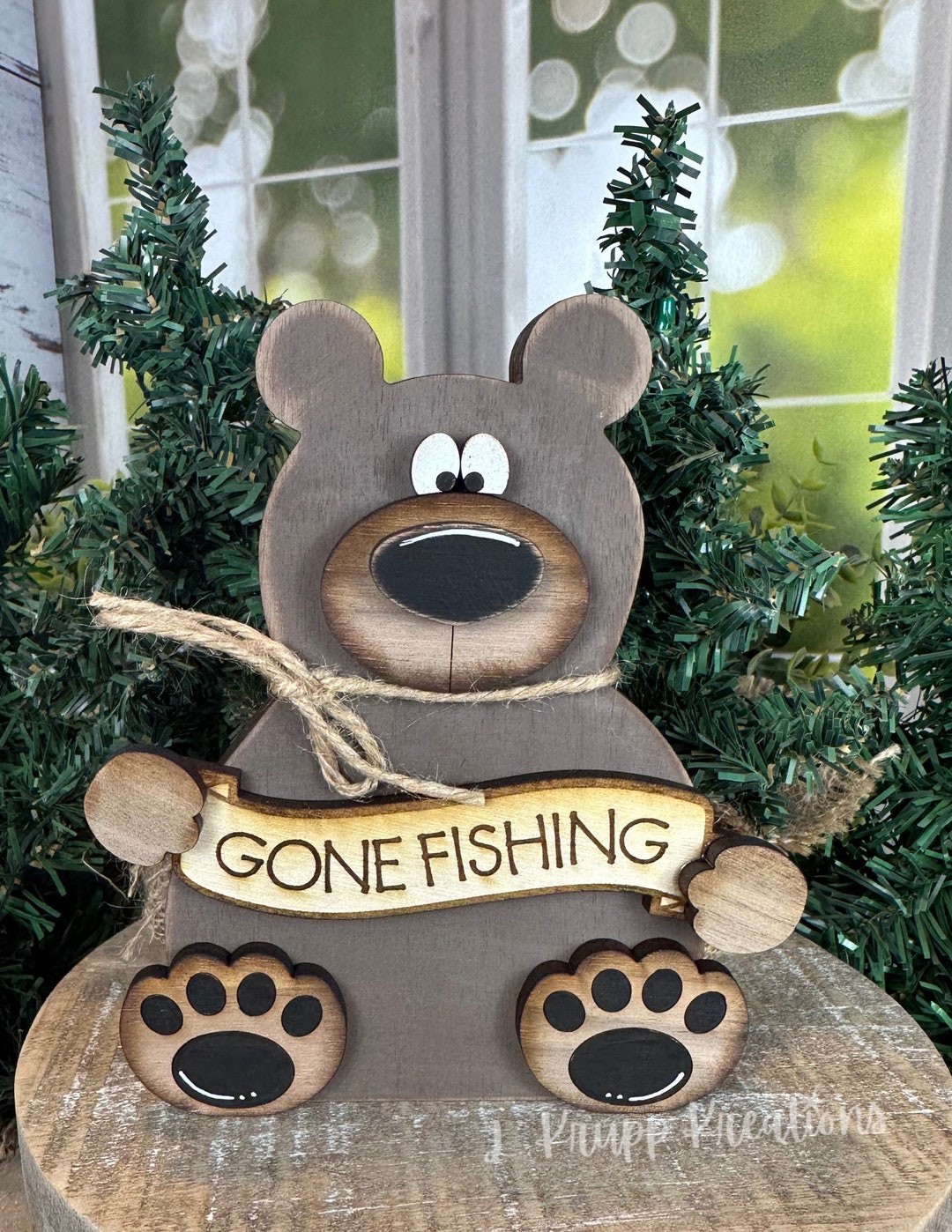 Rustic Woodland Bear Decor Forest Animal Gift for Dad - Etsy