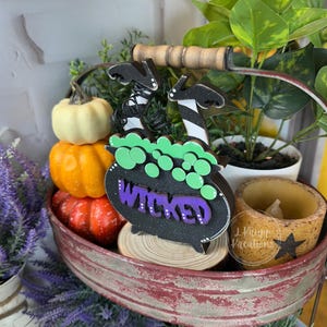Spooky Wood Cauldron Farmhouse Halloween Décor, Rustic Charm - Etsy