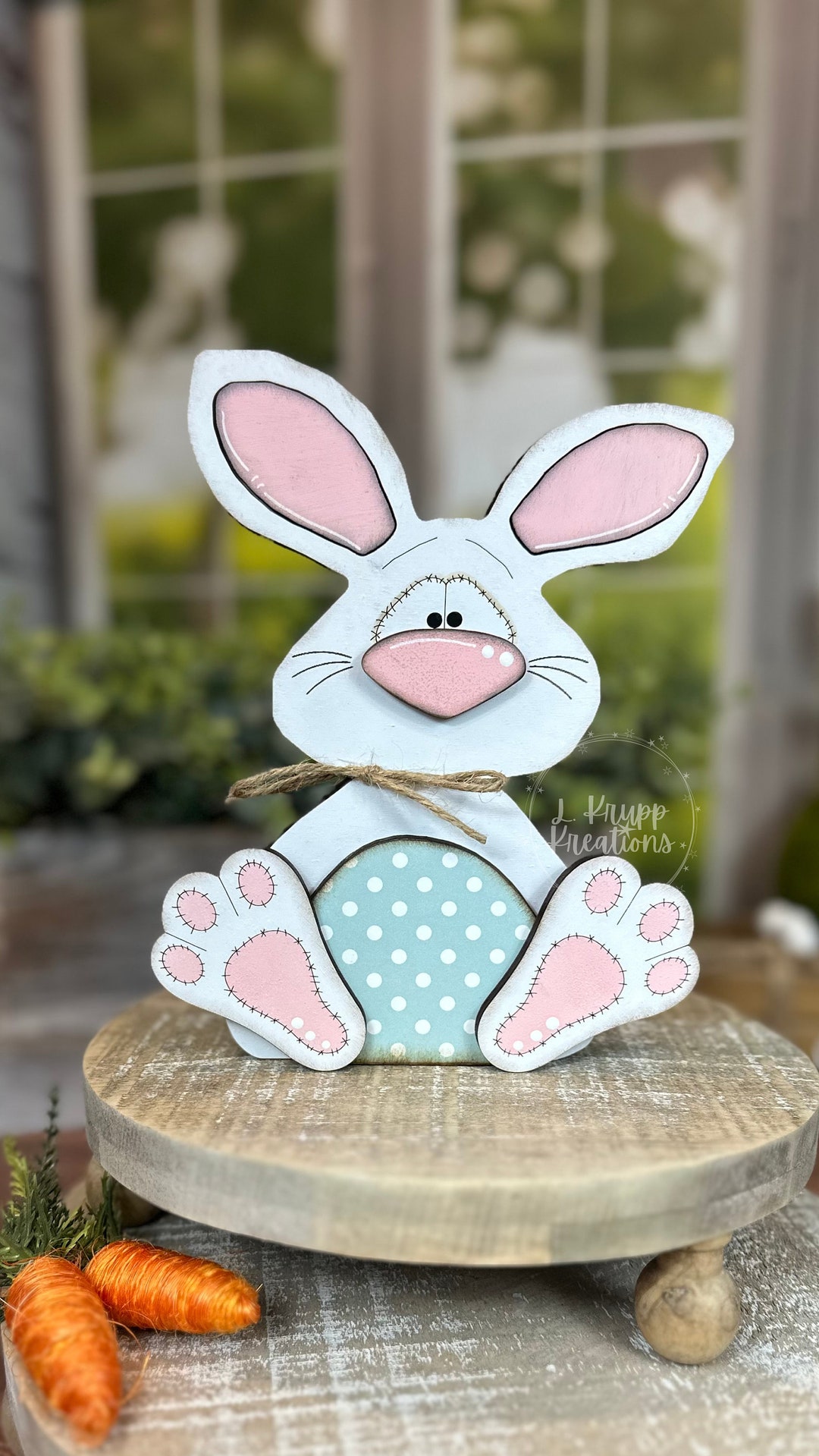 Charming Farmhouse Bunny, White Rabbit Shelf Sitter, Spring Accent ...