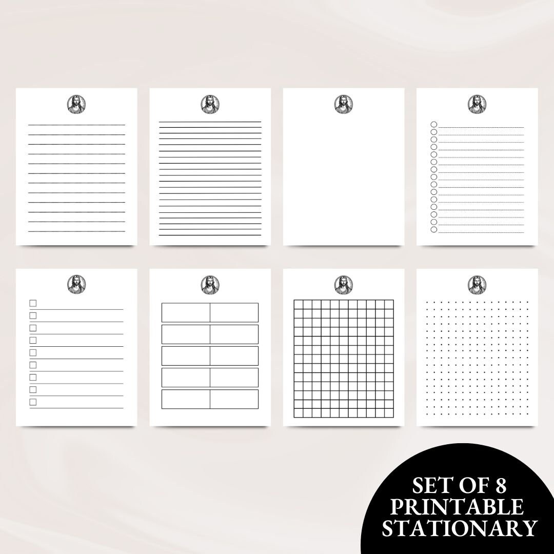 Printable Catholic Stationary Jesus Stationary Writing Paper Journal ...