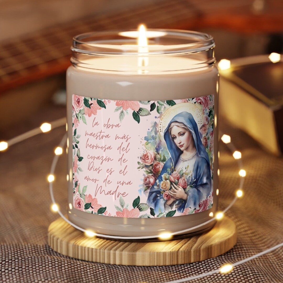 Catholic Mom Candle Spanish Catholic Scented Soy Candle Catholic Mother ...