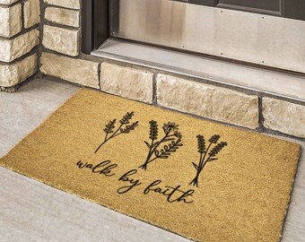 Welcome Mat Faith - Etsy