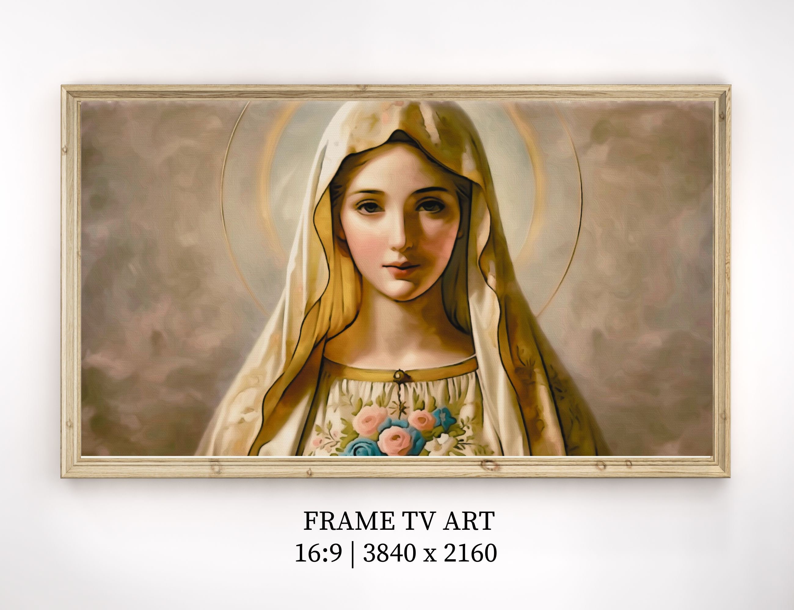 Virgin Mary Frame TV Art Catholic Samsung Frame TV Art Christian ...
