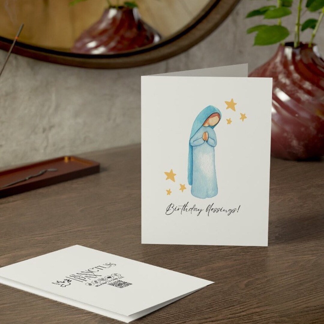 Birthday Blessings Greeting Cards Catholic Greeting Cards Virgin Mary ...