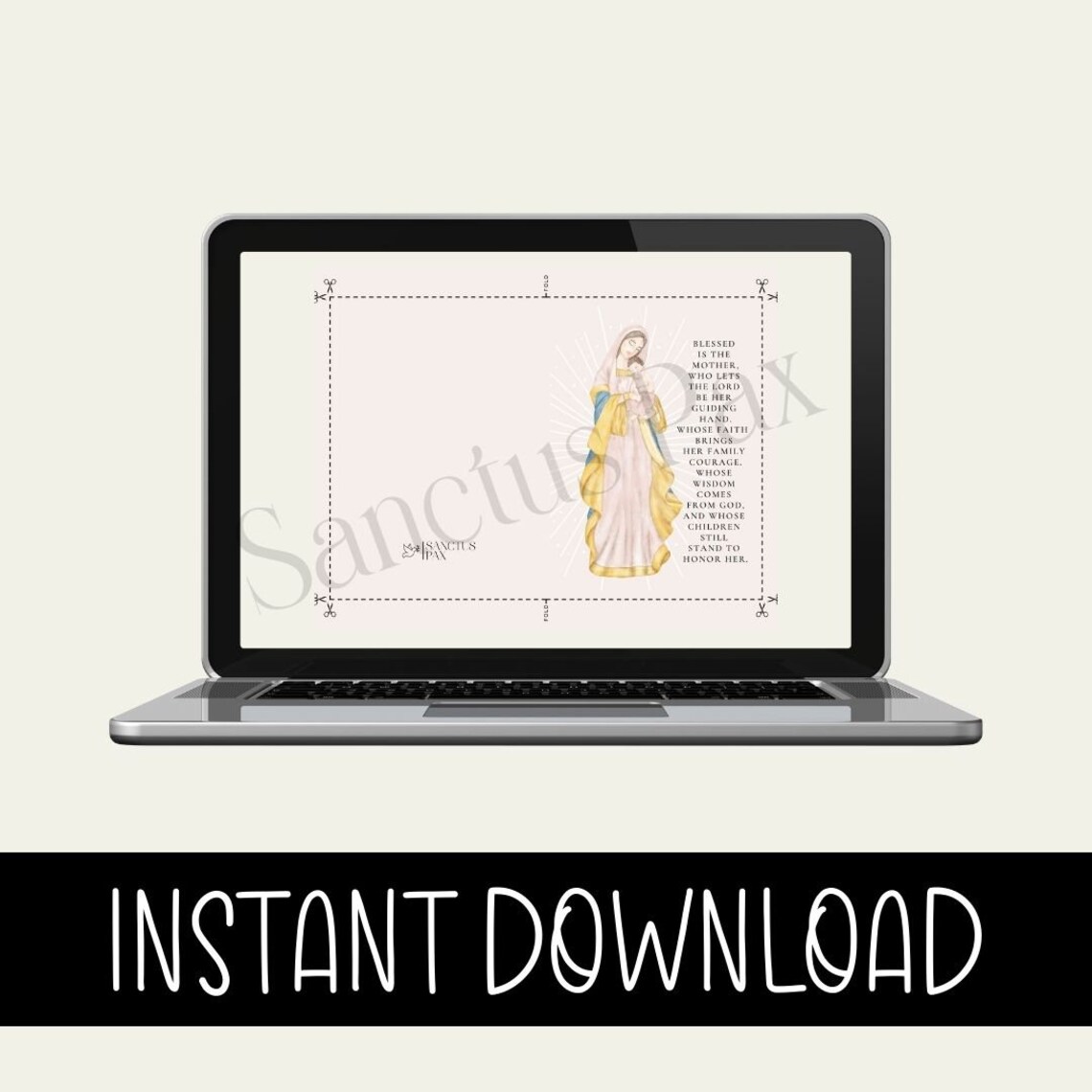 Printable Mother's Day Blessing Card Catholic Mother's Card Printable ...