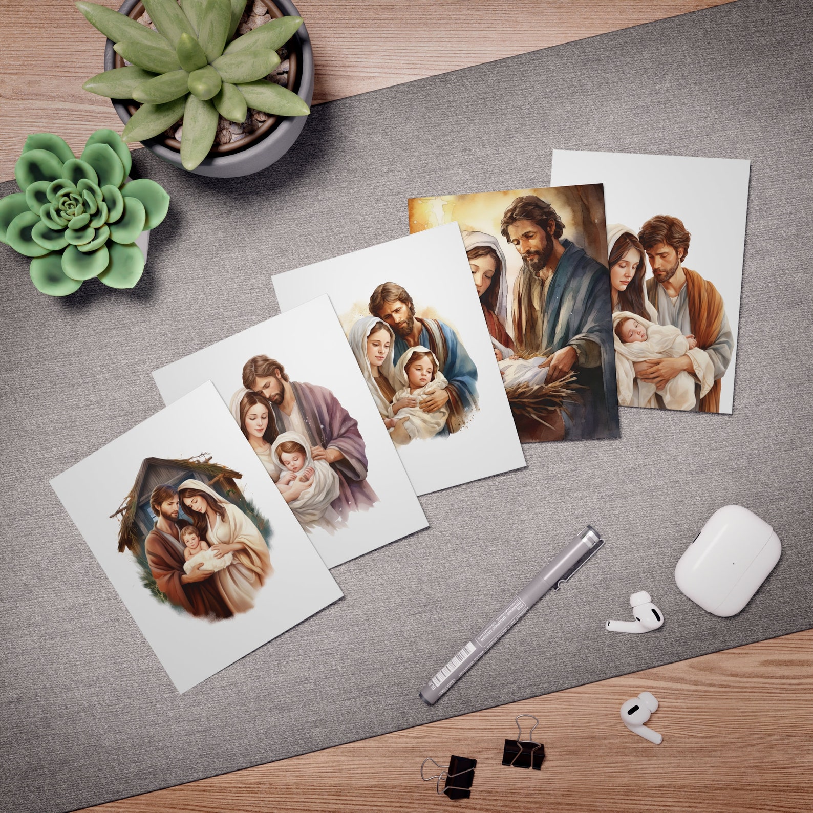 Christmas Greeting Cards Set | Nativity Greeting Cards | Catholic ...
