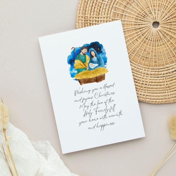 Catholic Personalized Christmas Cards - Etsy