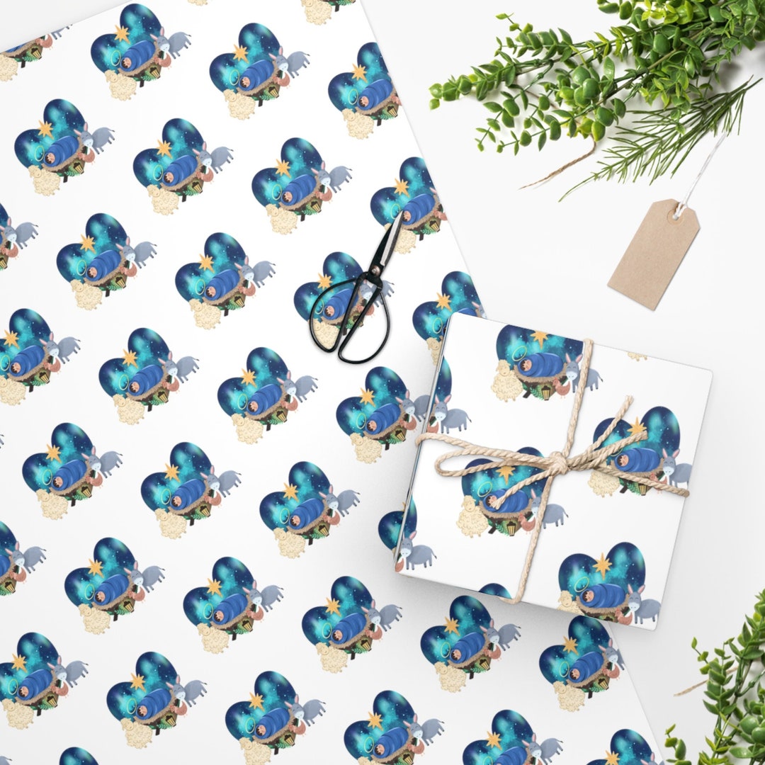 Nativity Gift Wrapping Paper Roll Nativity Gift Wrap - Etsy