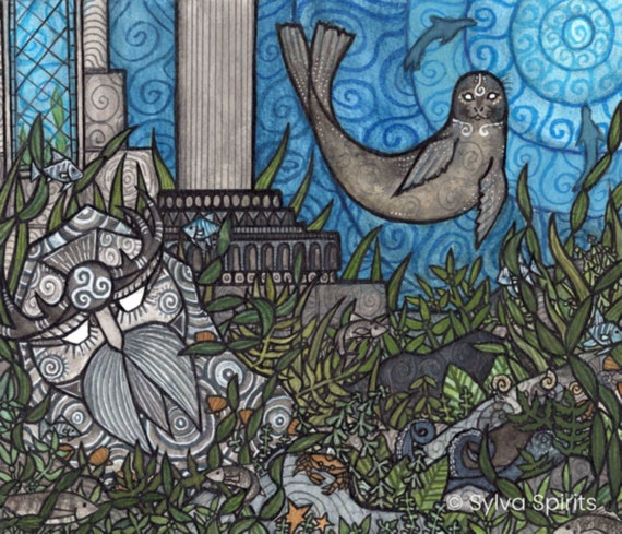 Ocean Song Seal Mythology and Folklore Original Art Print - Etsy