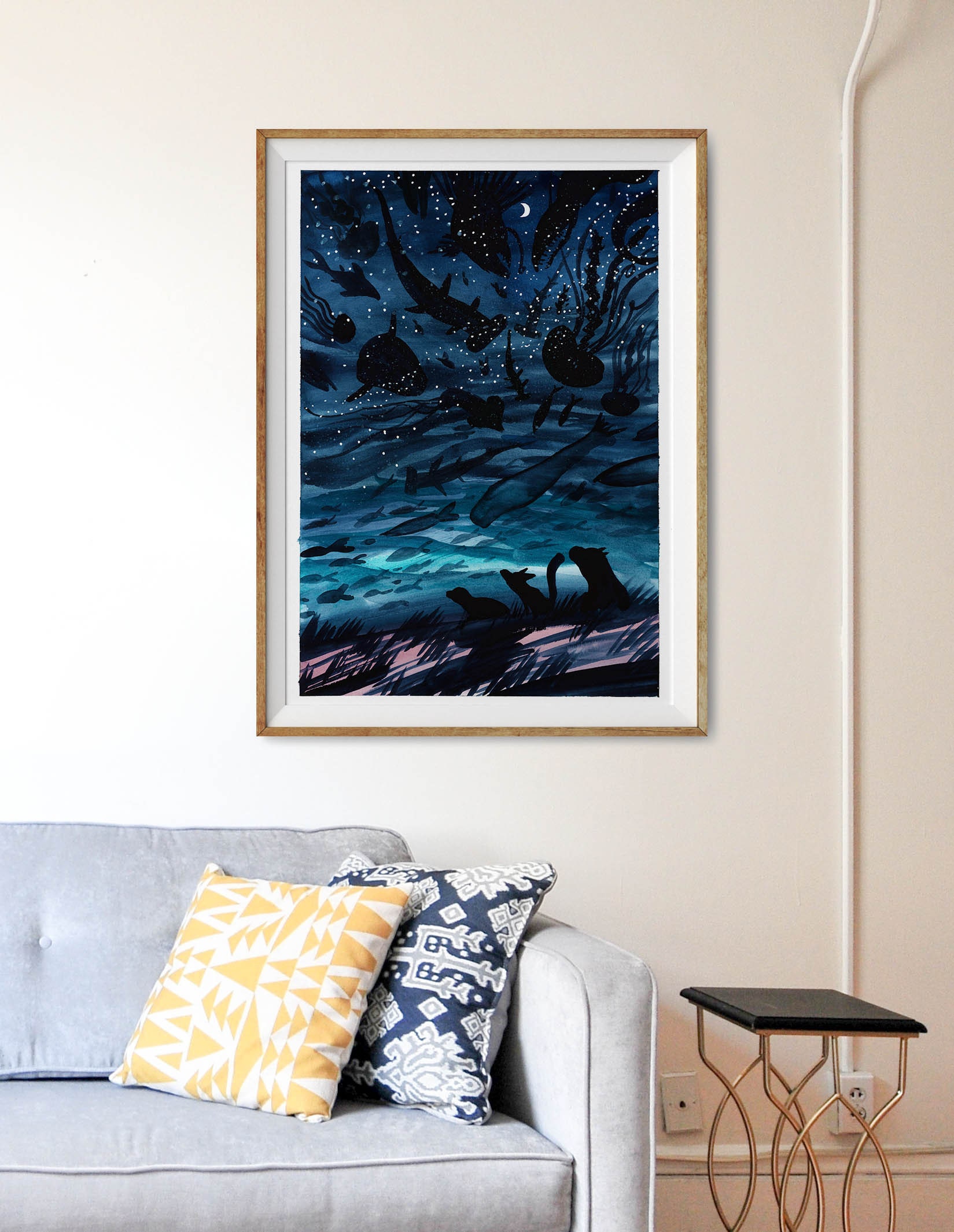 Art Print: Sea Monsters. Fine Art Giclee Print on Archival Paper ...