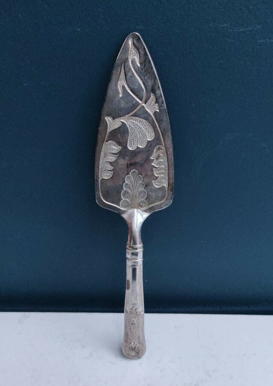 Vintage Mayell Art Nouveau Design Cake Slicer Server Silver Plate EP on ...