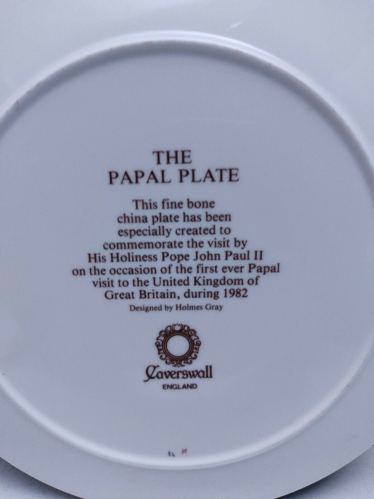 1982 Caverswall Commemorative Papal Plate Visit of Pope John - Etsy UK