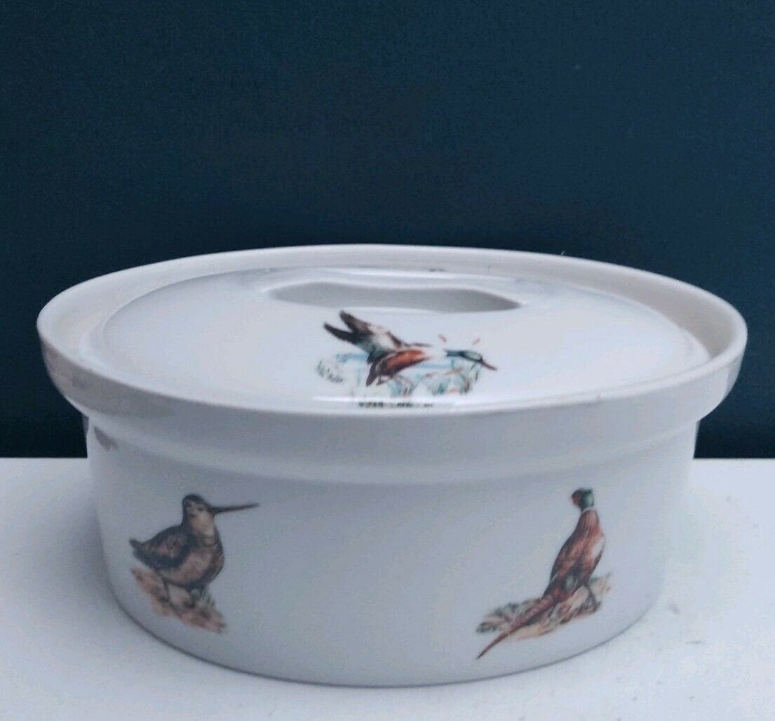 Vintage APILCO Porcelain a Feu France Oval Lidded Serving Dish - Etsy