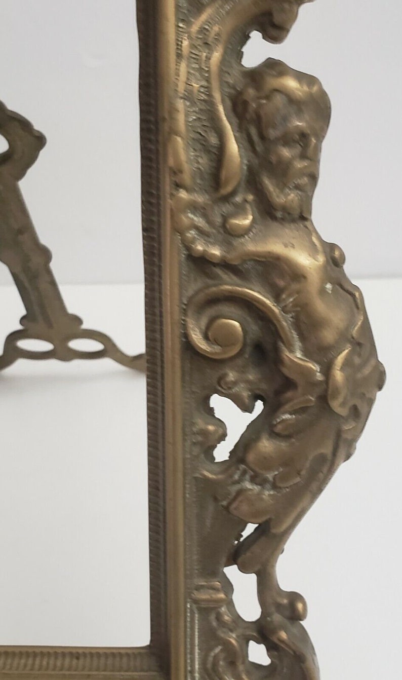 Vintage Solid Brass Ornate Rococo Style Photo Frame With Human - Etsy