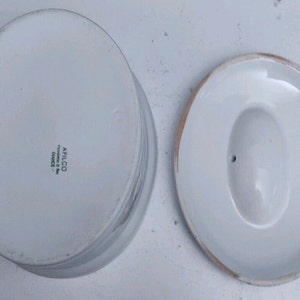 Vintage APILCO Porcelaine a Feu France Oval Lidded Casserole Dish Wild Birds &Animaux - Etsy France