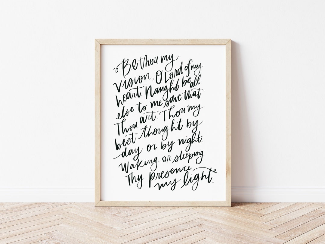 Be Thou My Vision - Printable - Poster - Handmade - Instant Digital ...
