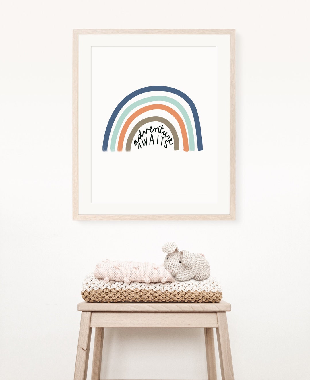 Adventure Awaits - Rainbow - Printable - Nursery Print - Handmade ...