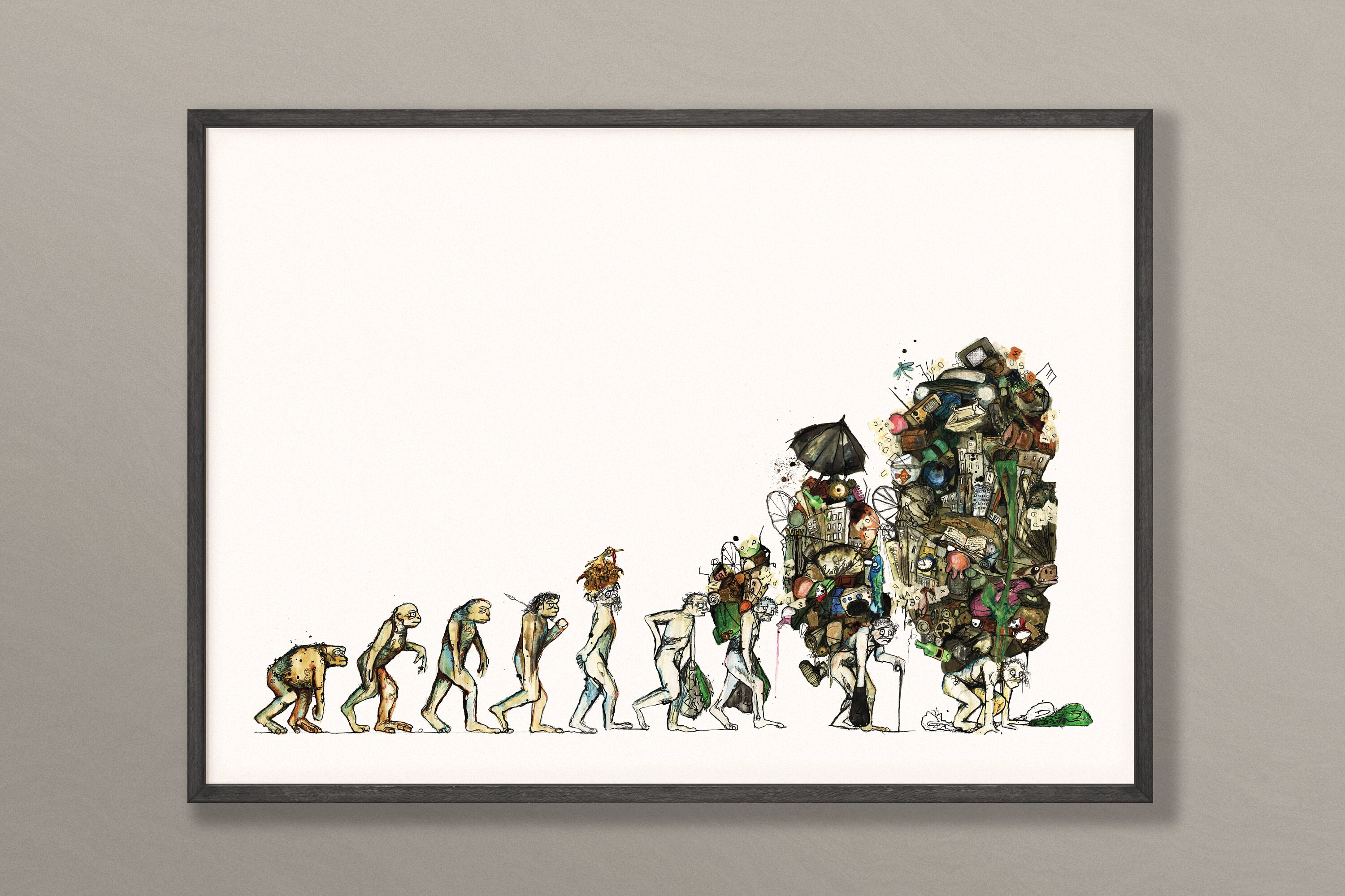 Evolution Of Man Drawing